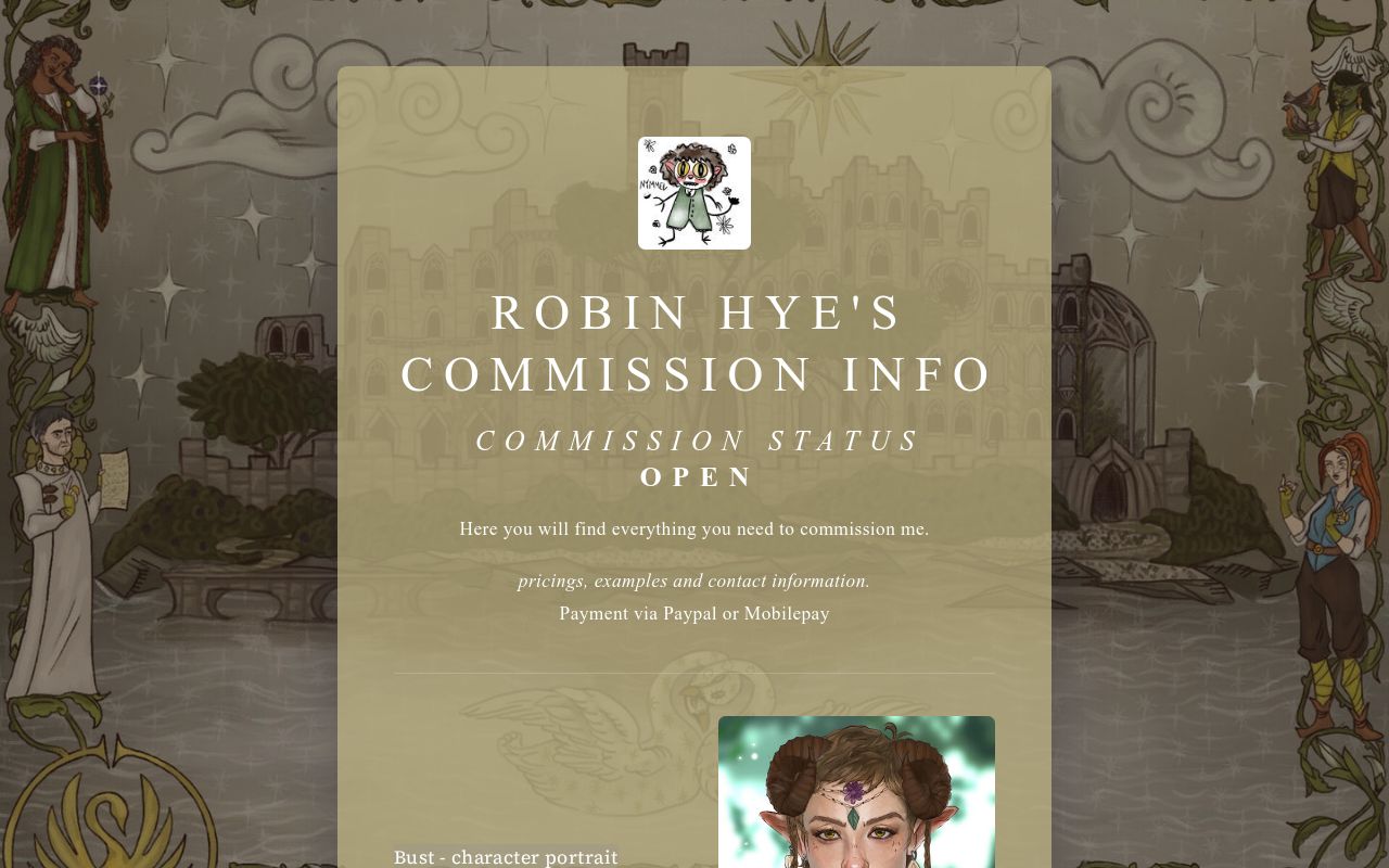 Robin Hye's commission info